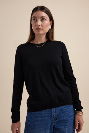 Shop The Merino Silk Layering Top (Black) | Max