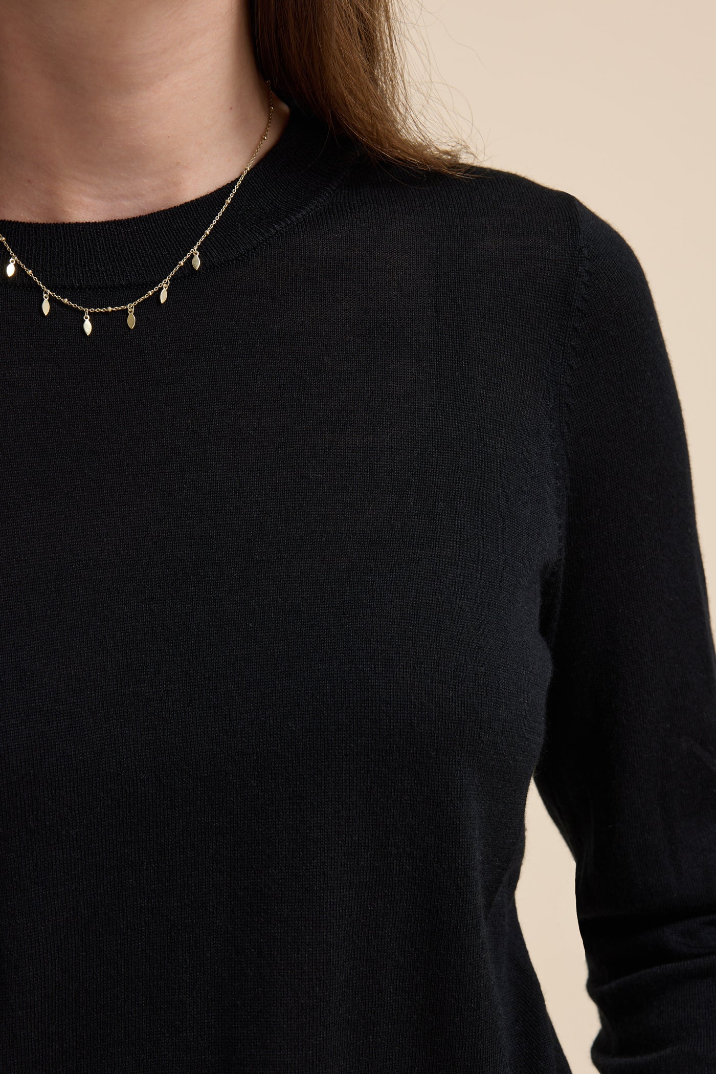 Shop The Merino Silk Layering Top (Black) | Max