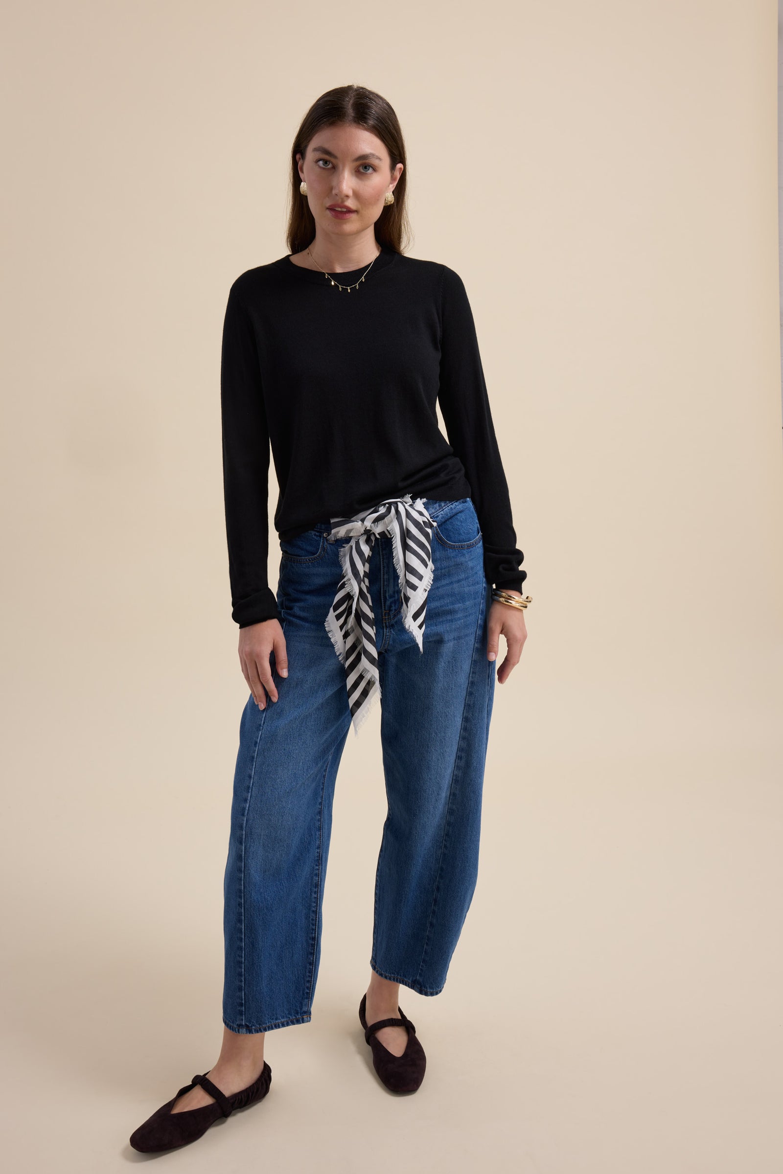 Shop The Merino Silk Layering Top (Black) | Max