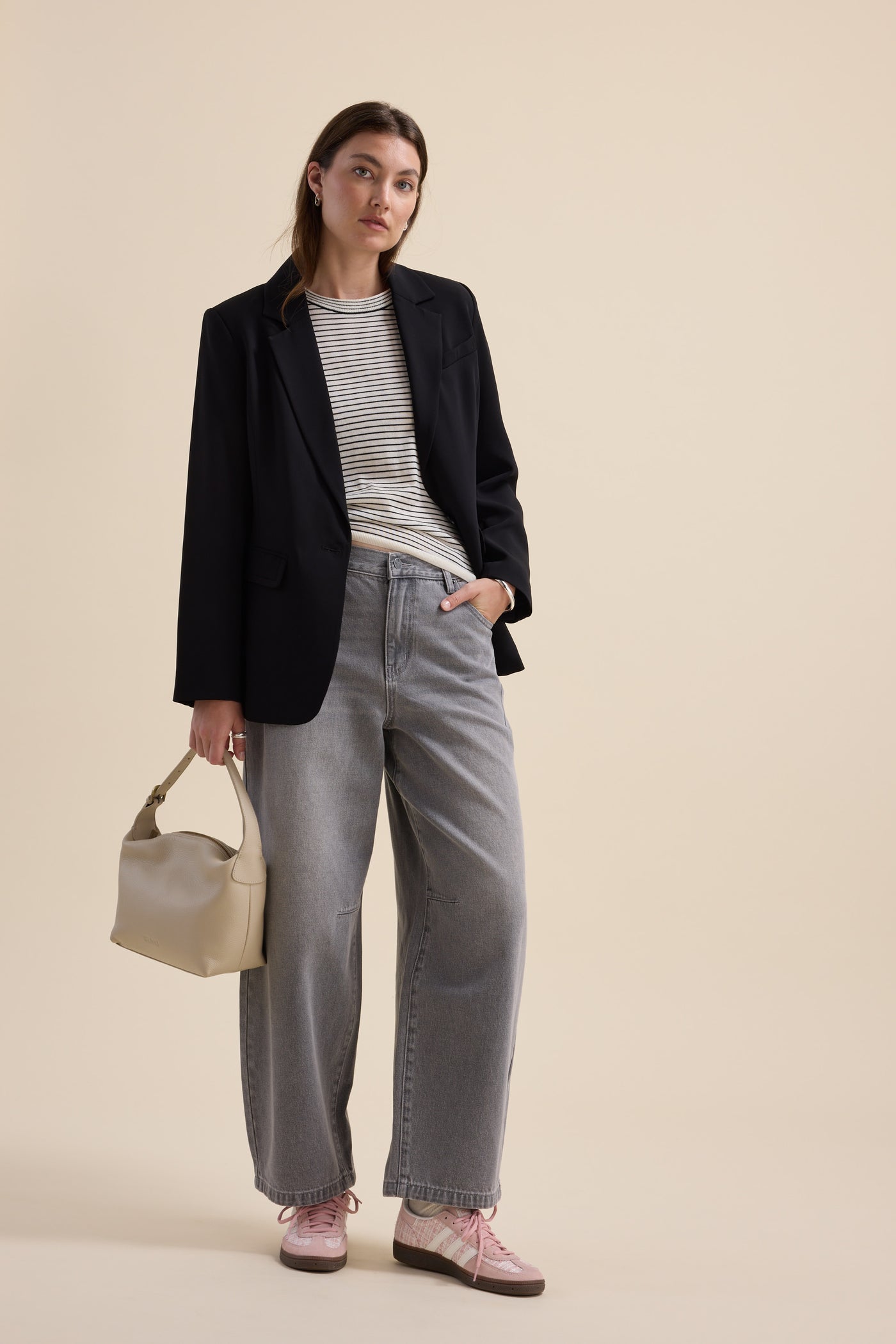 Shop The Merino Silk Layering Top (Ivory/Black Stripe) | Max