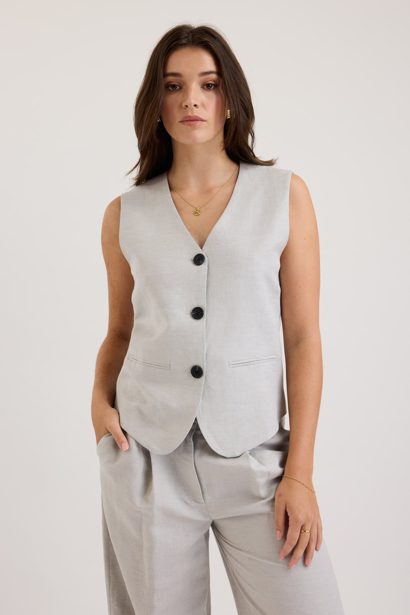 Shop The Tailored Vest (Concrete Marle) | Max