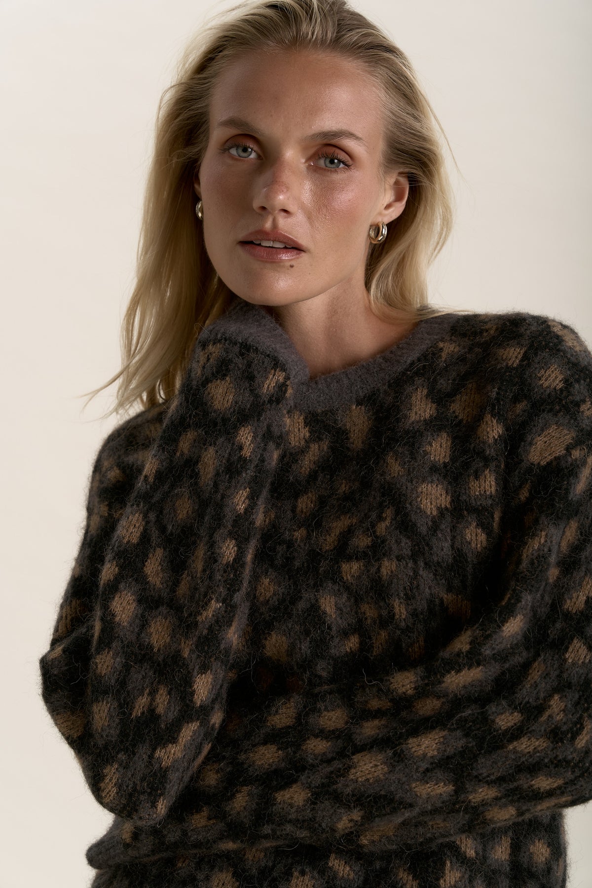Shop Hayley Luxe Whisper Crew Neck Sweater (Leopard Print) | Max