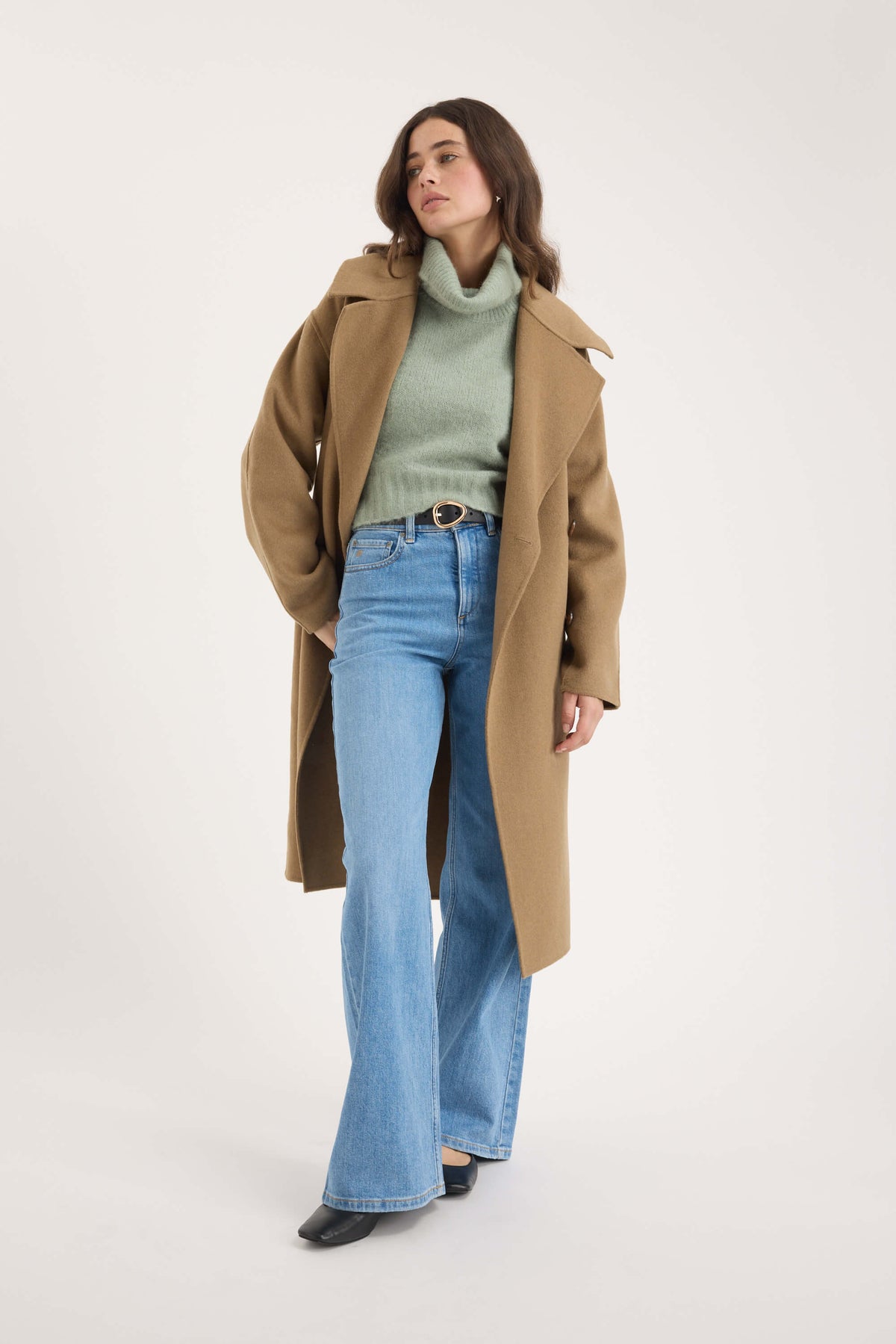 Shop Kate Luxe Whisper Roll Neck Sweater (Aloe Marle) | Max