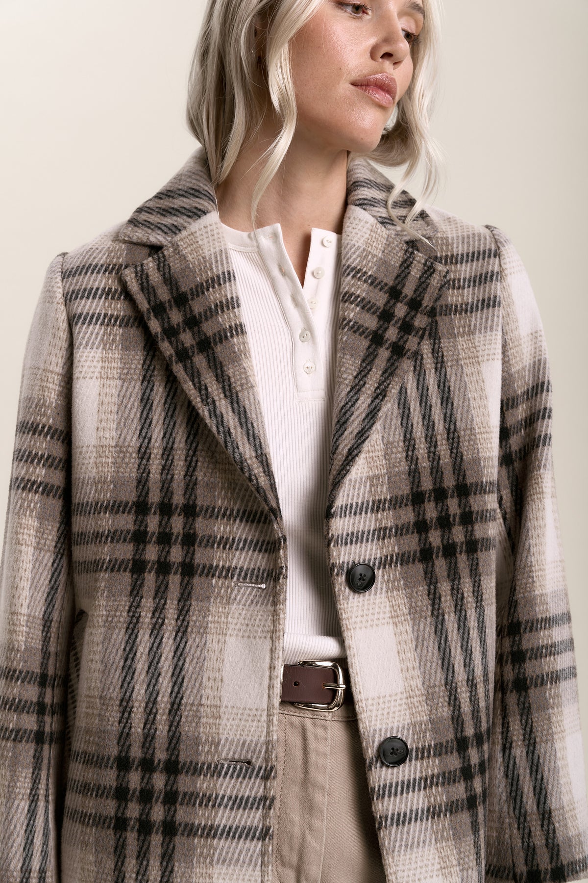 Shop Mackenzie Coat (Neutral Check) | Max
