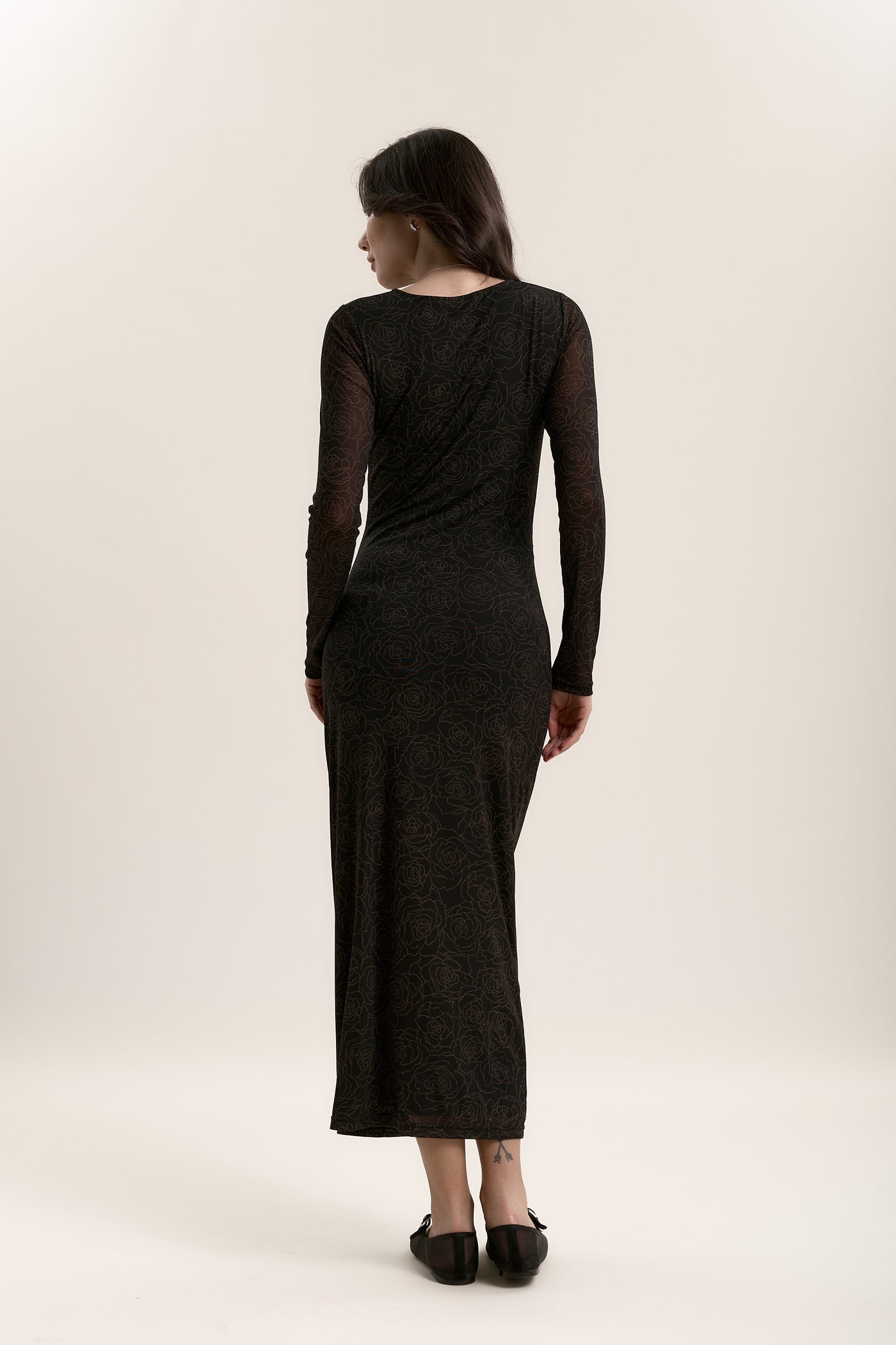 Shop Samara Long Sleeve Mesh Dress (Faded Rose) | Max