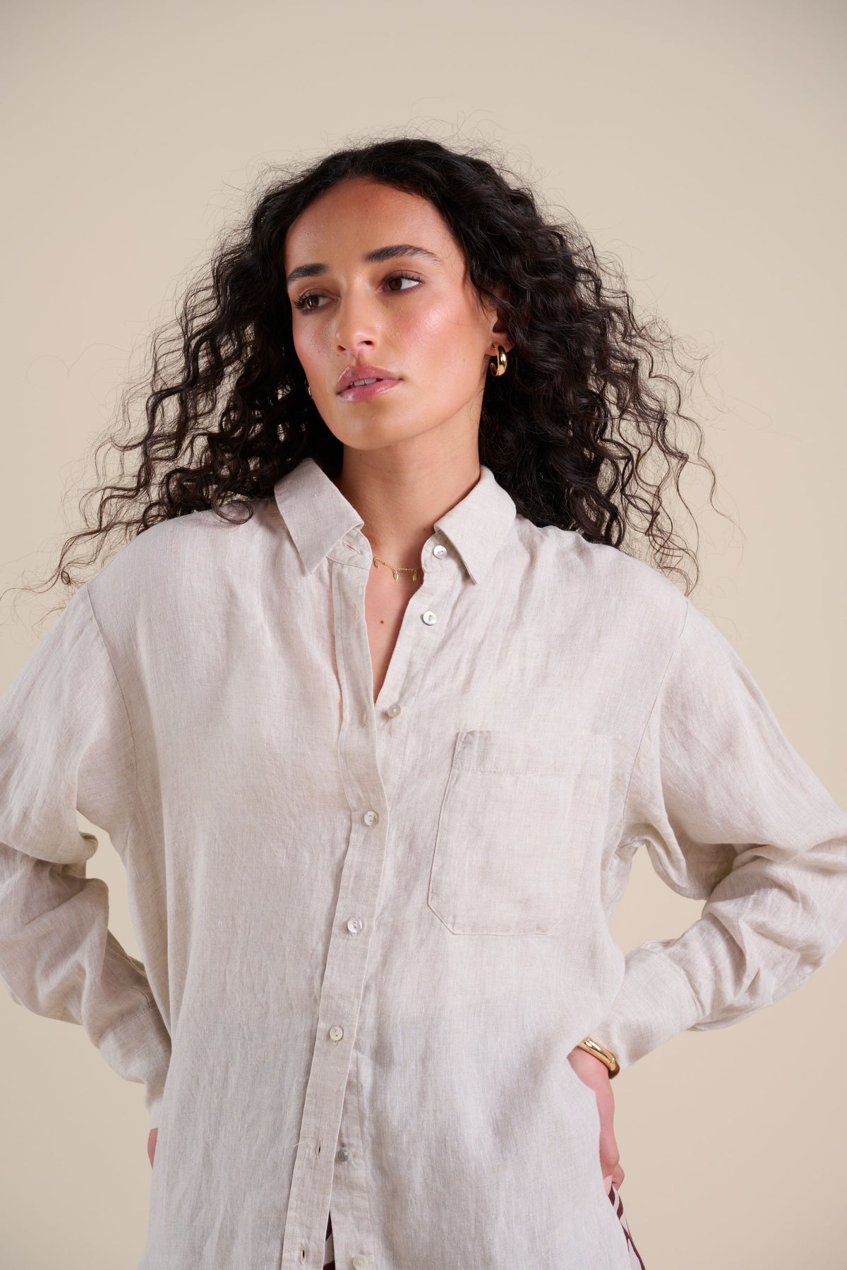 Shop Coast Linen Shirt (Parchment Marle) | Elementary – Max