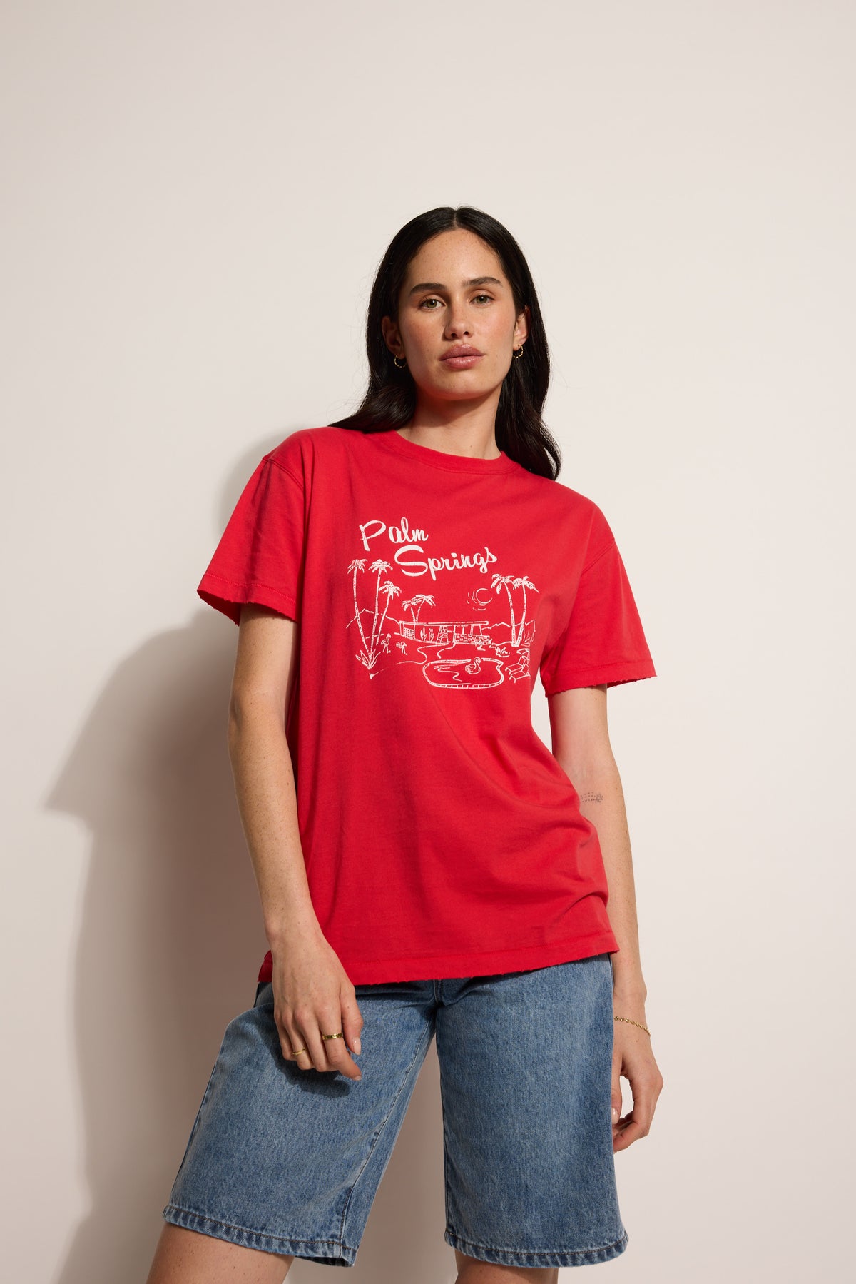 Shop Danny Printed Tee (Tomato Red) | Max