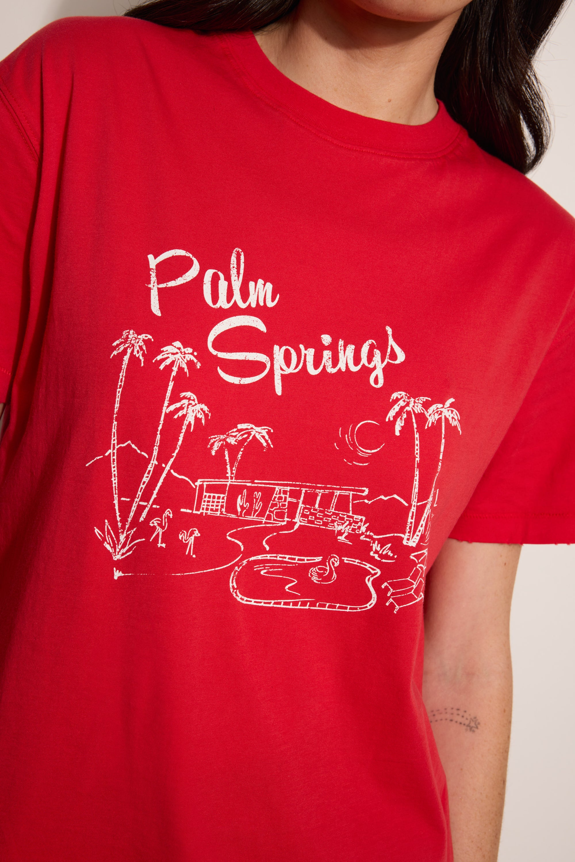 Shop Danny Printed Tee (Tomato Red) | Max
