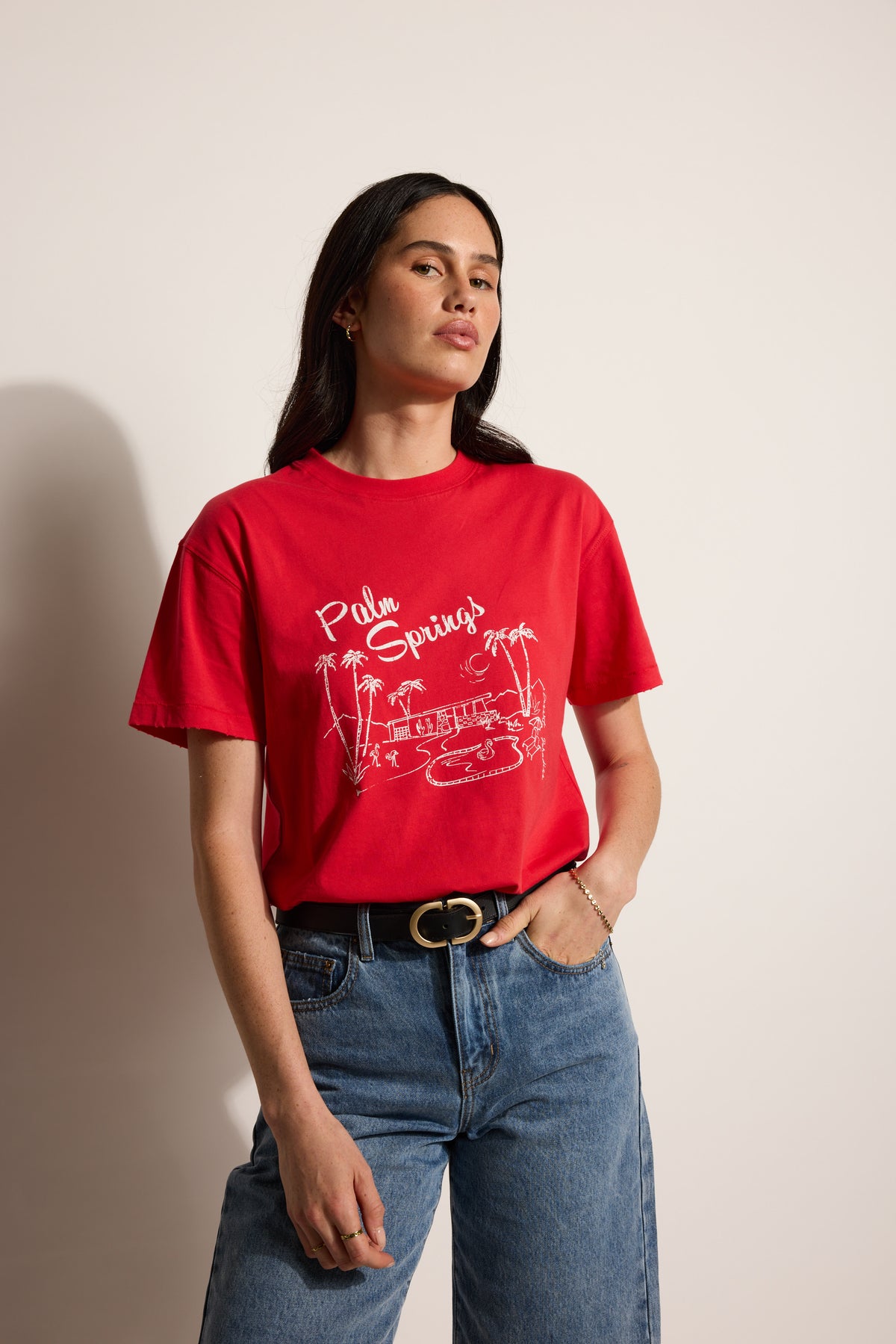 Shop Danny Printed Tee (Tomato Red) | Max