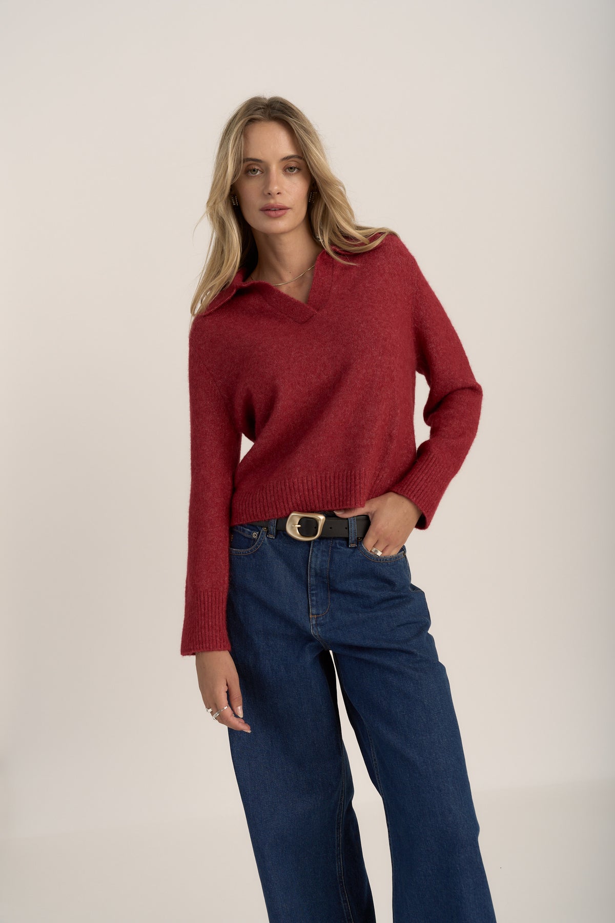 Shop The Luxe Whisper Henley (Ruby Red) | Max