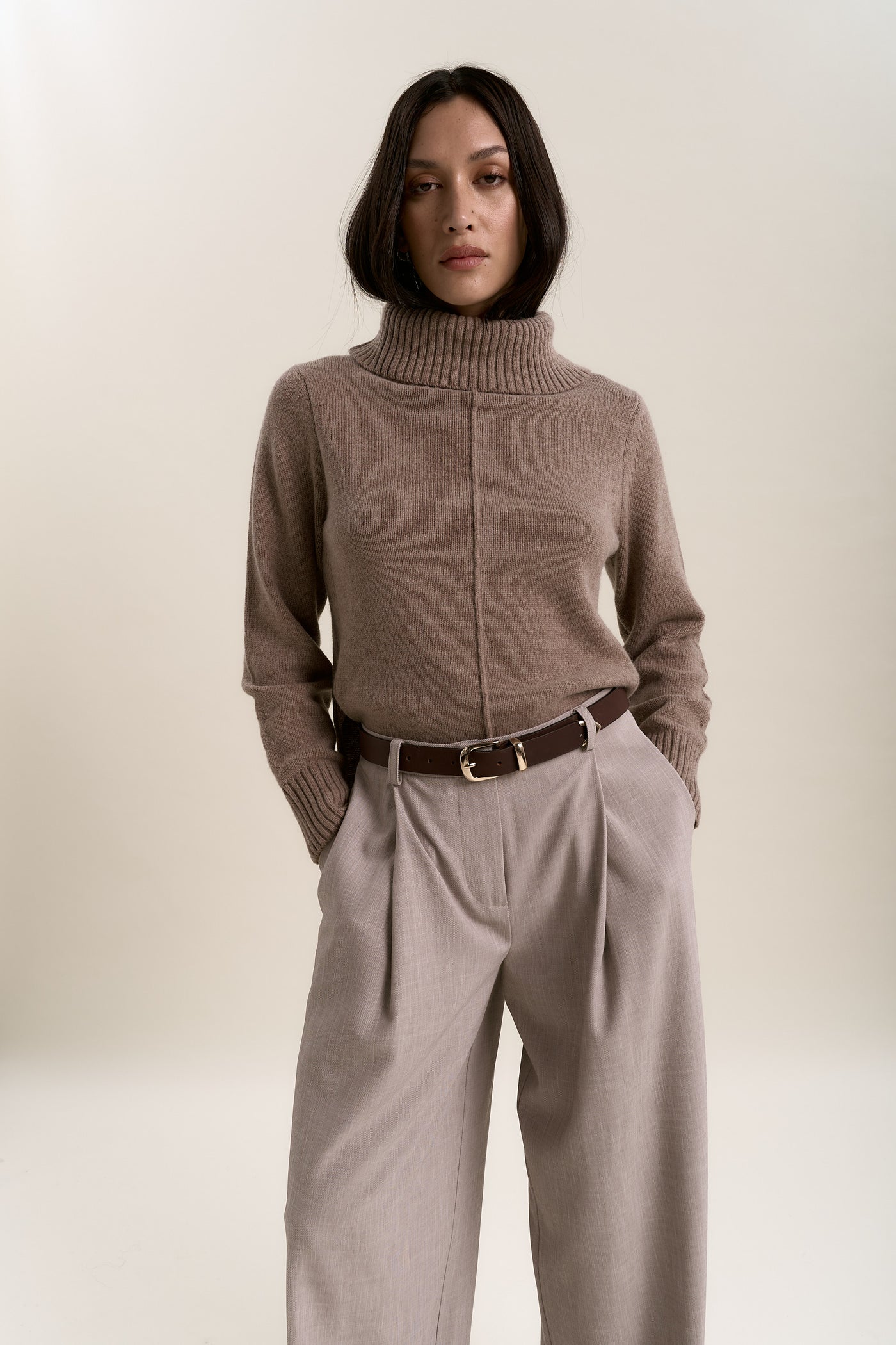 Shop Mia Roll Neck Sweater (Tussock Marle) | Max