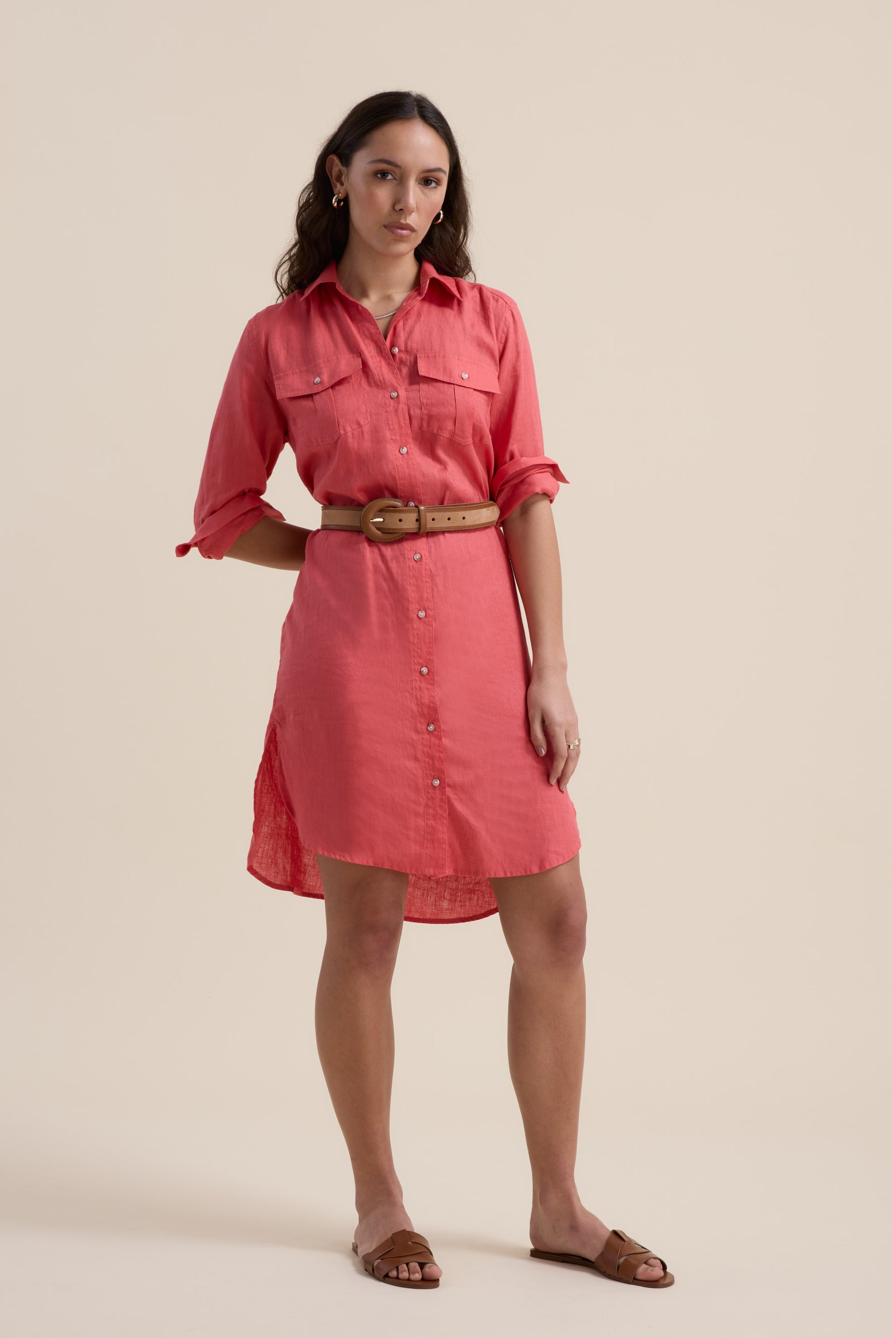 Shop Elementary Shirt Dress (Melon) | Elementary – Max