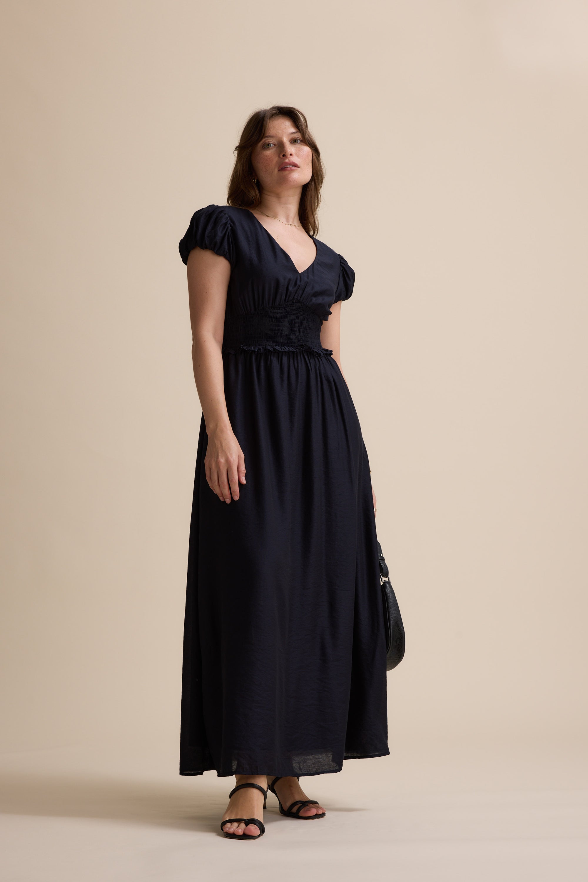 Shop Daisy Cap Sleeve Dress (Ink) | Max