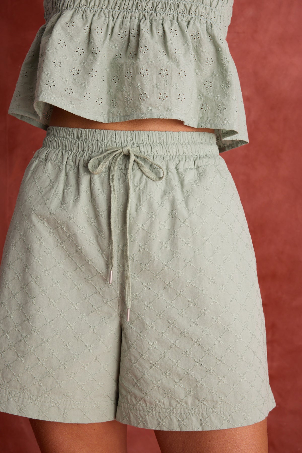 Shop Freya Embroidered Short (Sage Embroidery) | Max