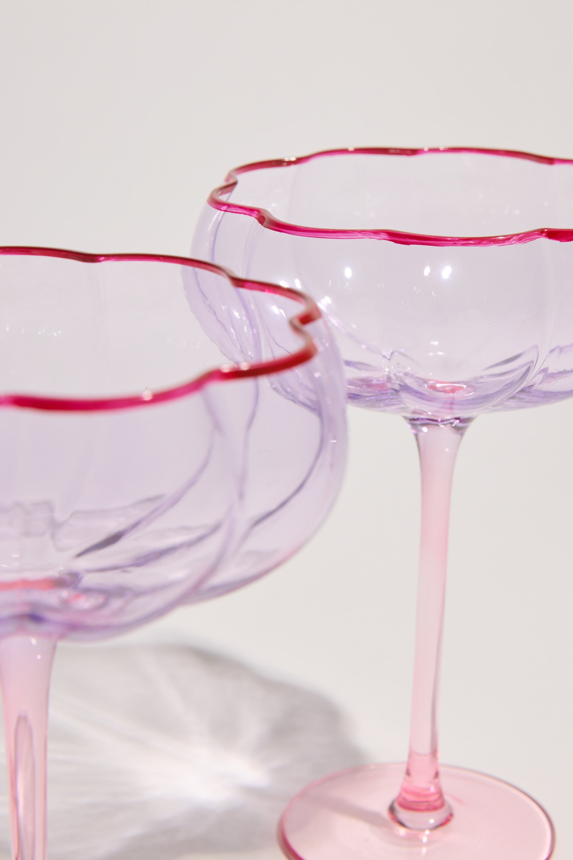 Shop Homelab Petal Cocktail Glass Set (Lilac/Blush) | Homelab – Max