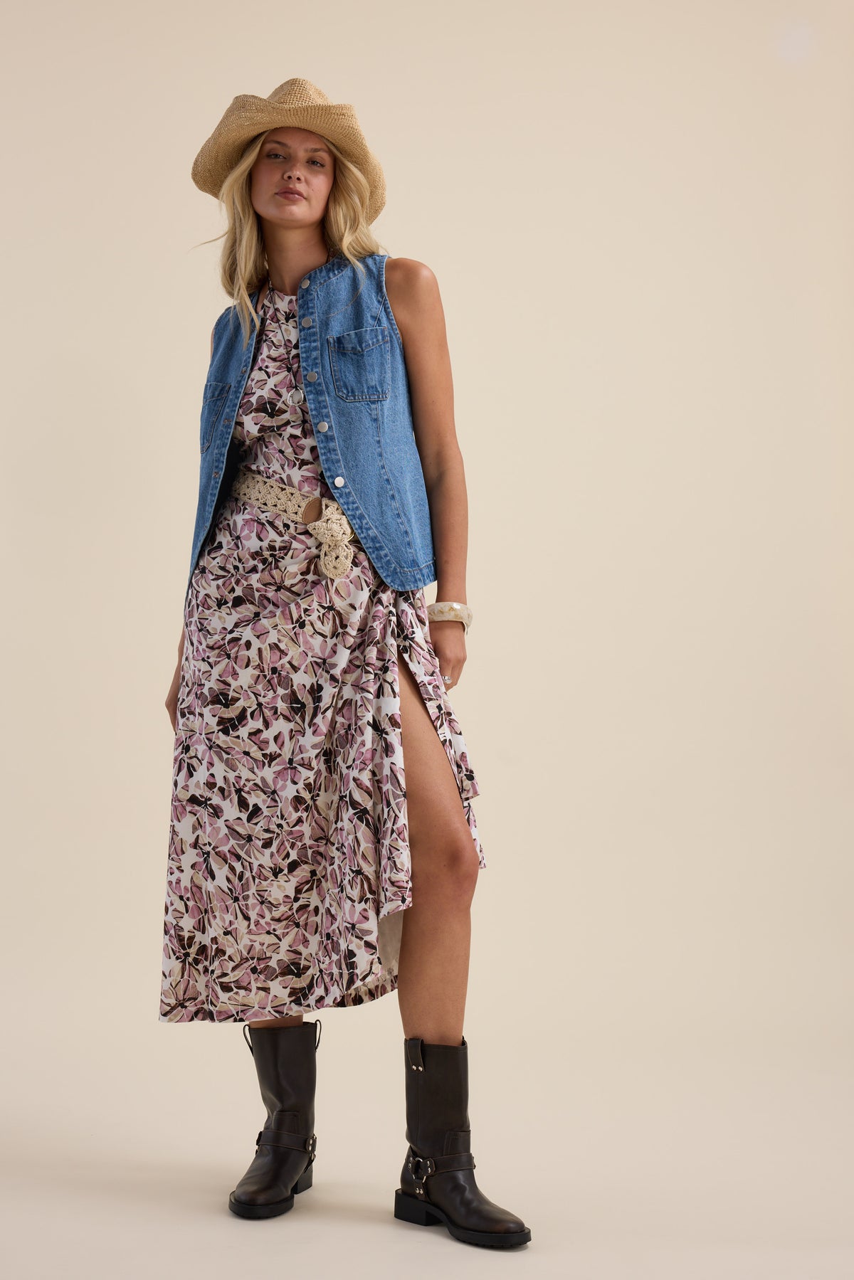 Shop Jasmine Halter Neck Dress (Flower Power) | Max