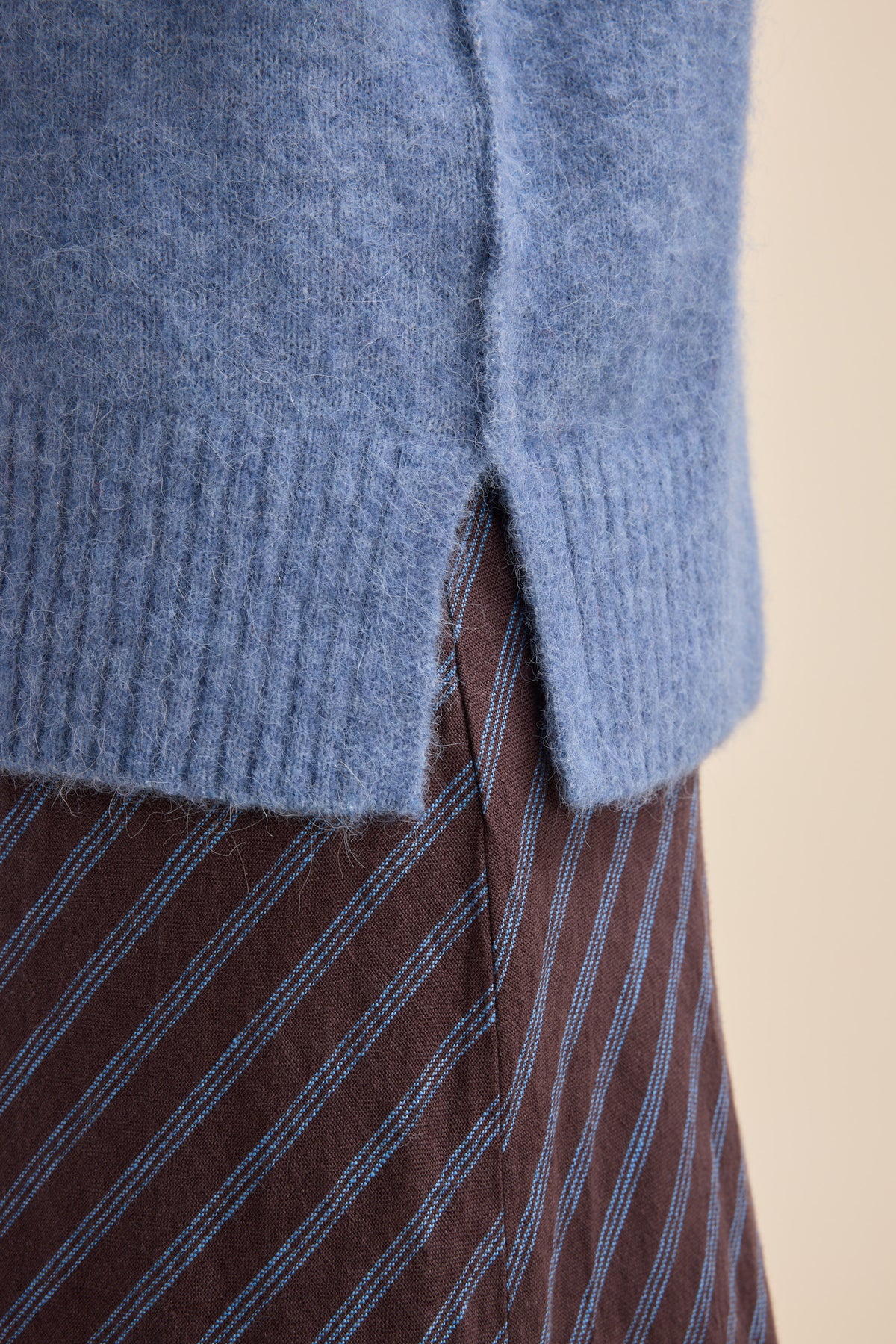 Shop The Luxe Whisper Relaxed V Neck (Denim Marle) | Max