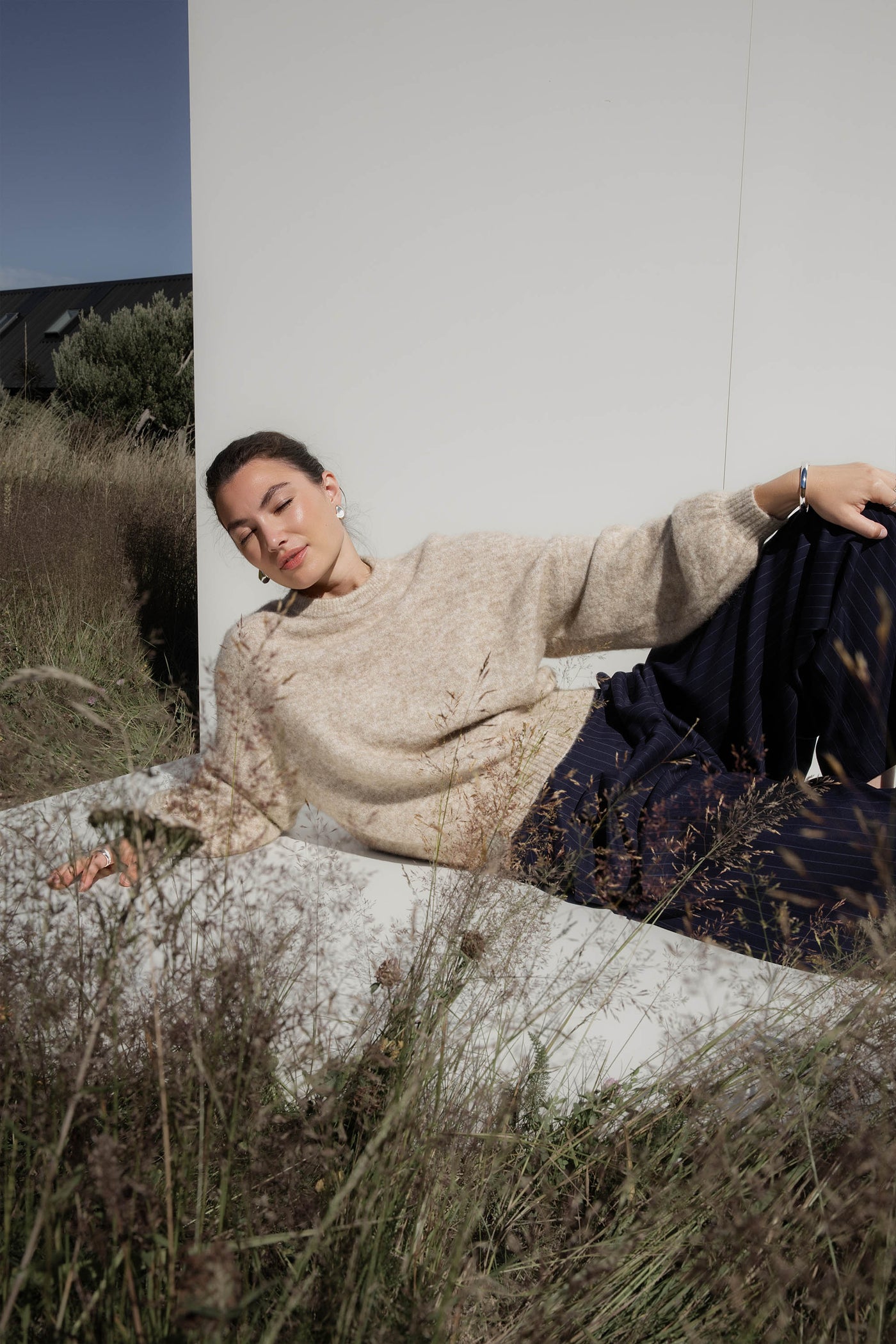 Shop The Luxe Whisper Crew Neck Sweater (Biscuit Marle) | Max